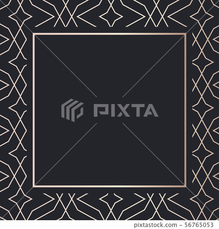 Golden Frame pattern art vector Geometric elegant - Stock Illustration ...