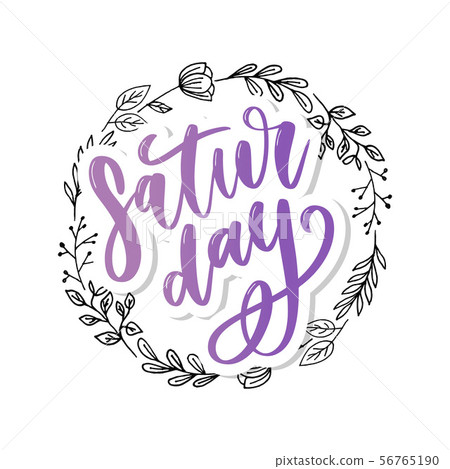 Saturday logo template vector lettering - Stock Illustration [56765190 ...