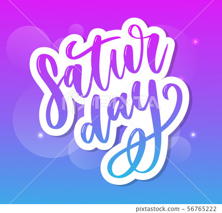 Saturday logo template vector lettering - Stock Illustration [56765222 ...