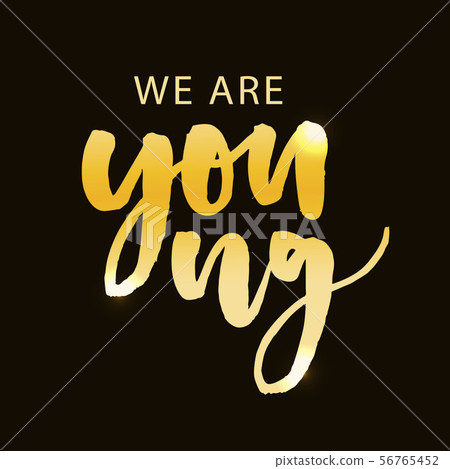 Young Vector Text Calligraphy Lettering Black - Stock Illustration ...