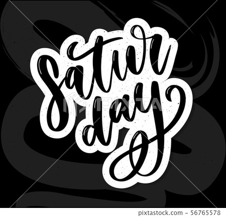 Saturday logo template vector lettering - Stock Illustration [56765578 ...