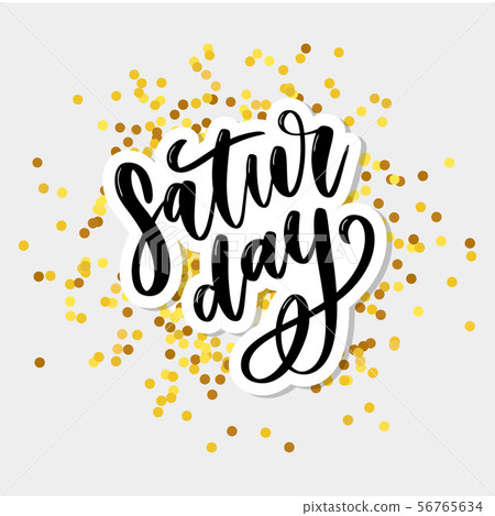 Saturday logo template vector lettering - Stock Illustration [56765634 ...