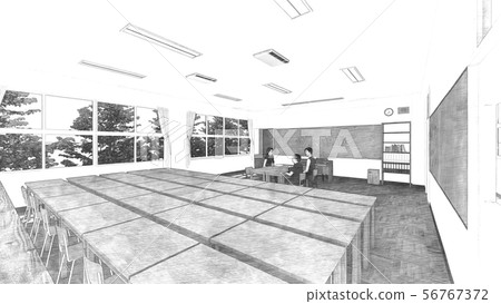 School personal interview with people,... - Stock Illustration ...