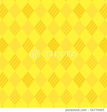 Cute background with diamond pattern [Yellow] - Stock Illustration ...