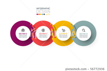 Four harmonious circle infographics. - Stock Illustration [56772936 ...