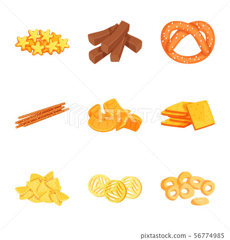 Vector design of food and crunchy logo.... - Stock Illustration ...