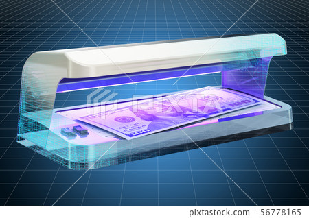 Visualization 3d cad model of currency detector - Stock Illustration ...