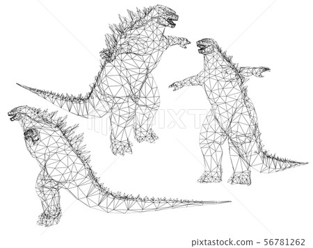 Godzilla King of the Monsters ,3d rendering - Stock Illustration ...