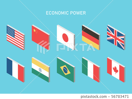 National flag of economic power - Stock Illustration [56783471] - PIXTA