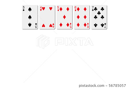 Playing card straight - Stock Illustration [56785057] - PIXTA
