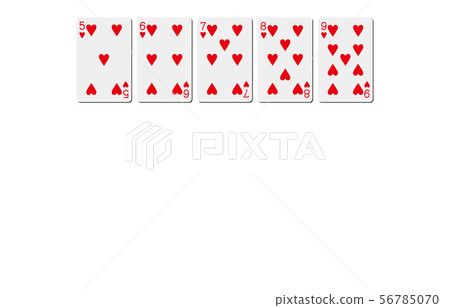 Playing card straight flush - Stock Illustration [56785070] - PIXTA