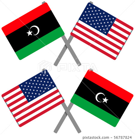 Libya and American flag - Stock Illustration [56787824] - PIXTA