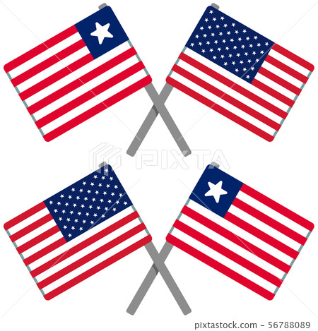 Liberia and American flag - Stock Illustration [56788089] - PIXTA