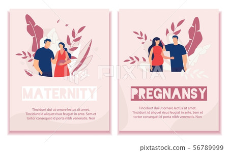 Text Banner Set Advertise Pregnancy and Maternity - Stock Illustration ...