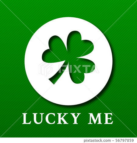 St Patricks Day greeting card. Lucky me text.... - Stock Illustration ...