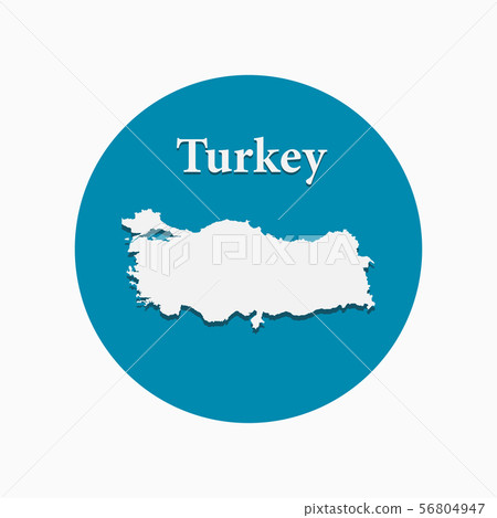 Turkey country map flat background vector template - Stock Illustration ...