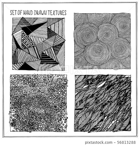 Set of Hand Drawn Textures - Stock Illustration [56813288] - PIXTA