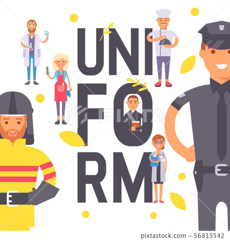 Work uniform banner web design vector... - Stock Illustration [56813542 ...