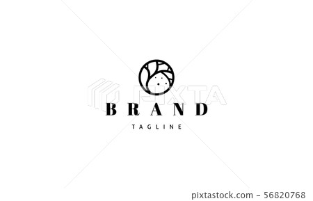 Vector black logo with an abstract image of a... - Stock Illustration ...
