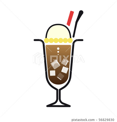 Cafe Simple Coffee Float - Stock Illustration [56829830] - PIXTA