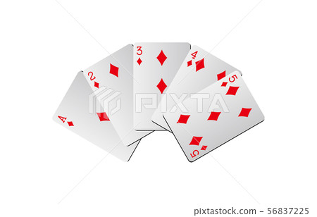 Playing card gradation straight flash - Stock Illustration [56837225 ...