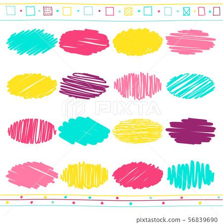Vector set of scribble elements - Stock Illustration [56839690] - PIXTA