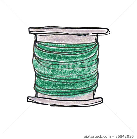 Sewing thread embroidery thread colored pencil... - Stock Illustration ...