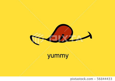 Yummy face smile delicious icon logo -插圖素材 [56844433] - PIXTA圖庫