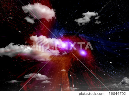 galaxy in a free space. 3D rendering - Stock Illustration [56844702 ...