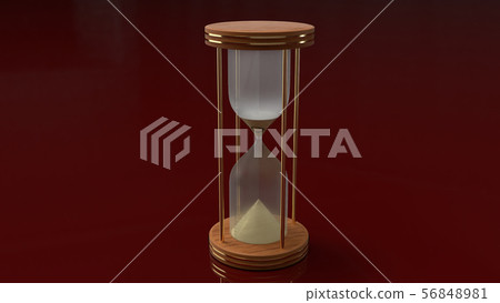 3d rendering Hourglasses for time concept. - Stock Illustration ...