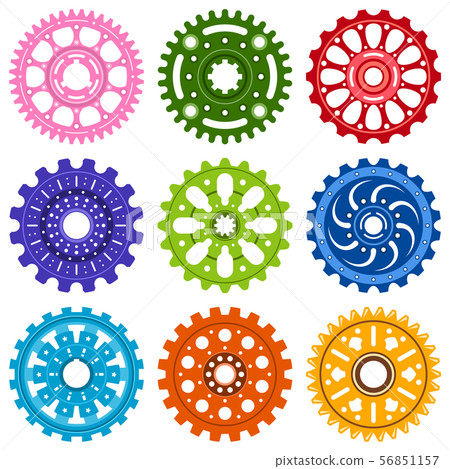 Set of colorful gear wheels - Stock Illustration [56851157] - PIXTA