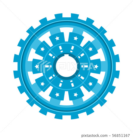Blue gear wheel or cog - Stock Illustration [56851167] - PIXTA