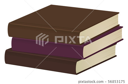 Illustration of three overlapping books - Stock Illustration [56853175 ...