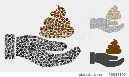 Shit Hand Icon Collages of Squares and Circles - Stock Illustration ...