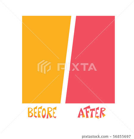 Before and after. Vector illustration. - Stock Illustration [56855697 ...