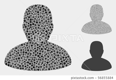Man Icon Collages of Squares and Circles - Stock Illustration [56855884 ...