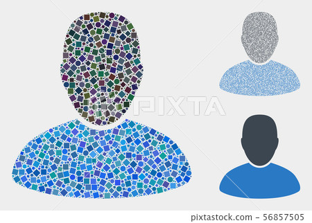 Customer Icon Collages of Squares and Circles - Stock Illustration ...
