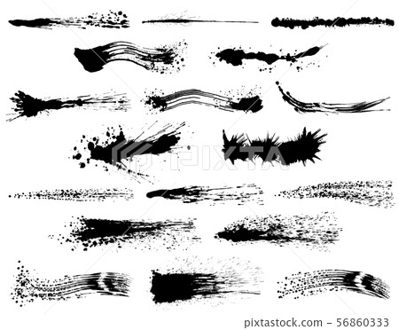 Calligraphy splashing illustrations - Stock Illustration [56860333] - PIXTA