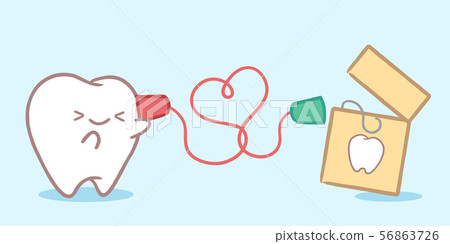 cartoon tooth speaking can phone - Stock Illustration [56863726] - PIXTA