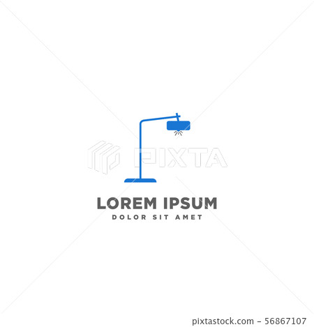 interior light logo design with line style vector - Stock Illustration ...