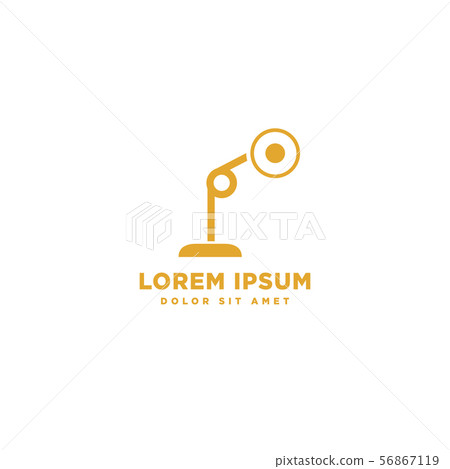 interior light logo design with line style vector - Stock Illustration ...