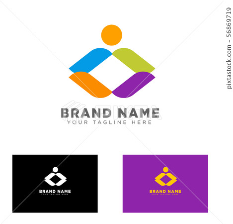 community group logo design template vector - Stock Illustration ...