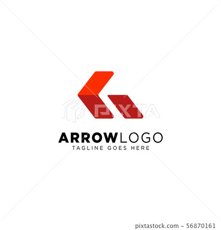 red arrow direction logo design template vector - Stock Illustration ...