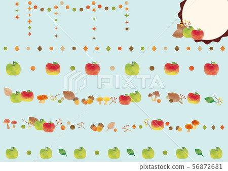 Watercolor style Autumn color line set 2 - Stock Illustration [56872681 ...