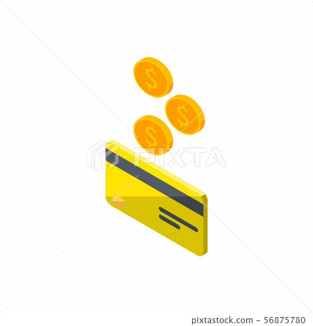 Yellow Credit card, Earn Money, Isometric, Coin-插圖素材 [56875780] - PIXTA圖庫