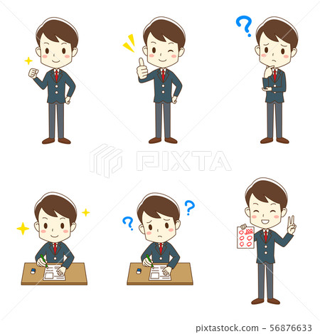Boy student blazer study set - Stock Illustration [56876633] - PIXTA