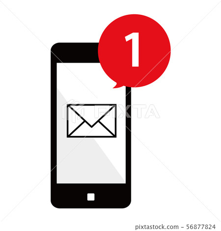 Smartphone and email reception - Stock Illustration [56877824] - PIXTA