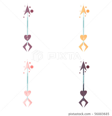 Set of hand-drawn watercolor arrows. drawn... - Stock Illustration ...