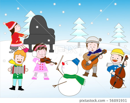 Children's winter concert - Stock Illustration [56891931] - PIXTA