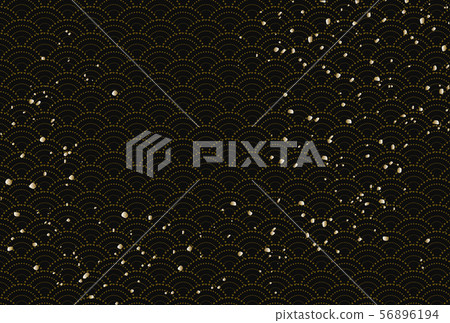 Japanese pattern background black - Stock Illustration [56896194] - PIXTA